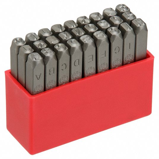 Ampersand (&)/A thru Z, 3/16 in Character Ht, Hand Stamp Kit - 20Y584 ...