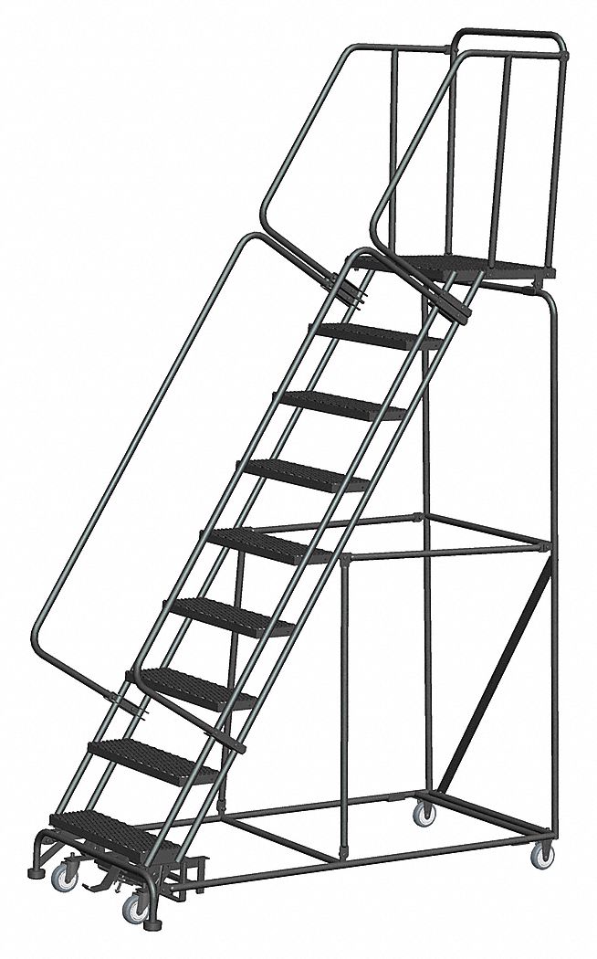 Rolling Ladder,Steel,90 In.H - Grainger