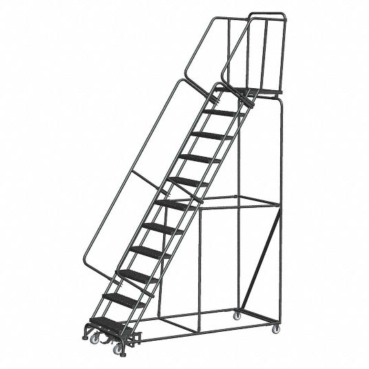 Rolling Ladder,Steel,110 In.H - Grainger