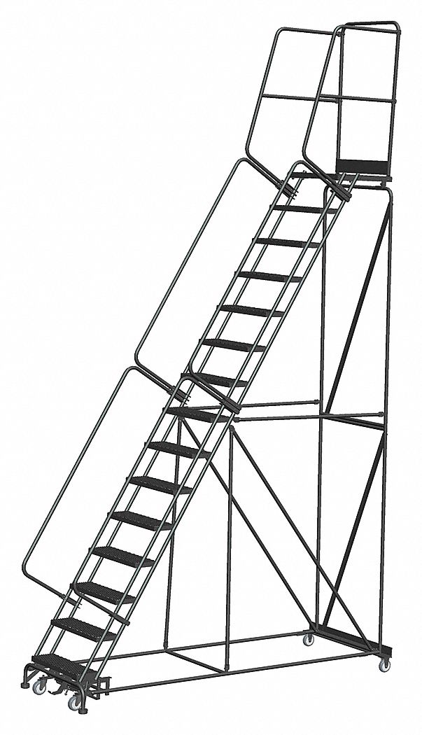 Rolling Ladder,Steel,150 In.H - Grainger