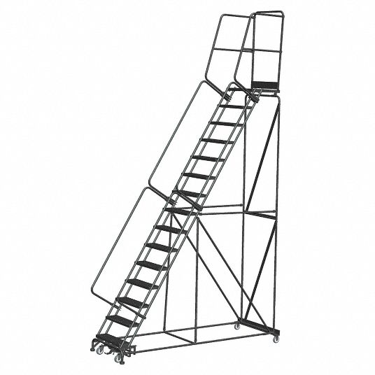 Rolling Ladder,Steel,150 In.H - Grainger