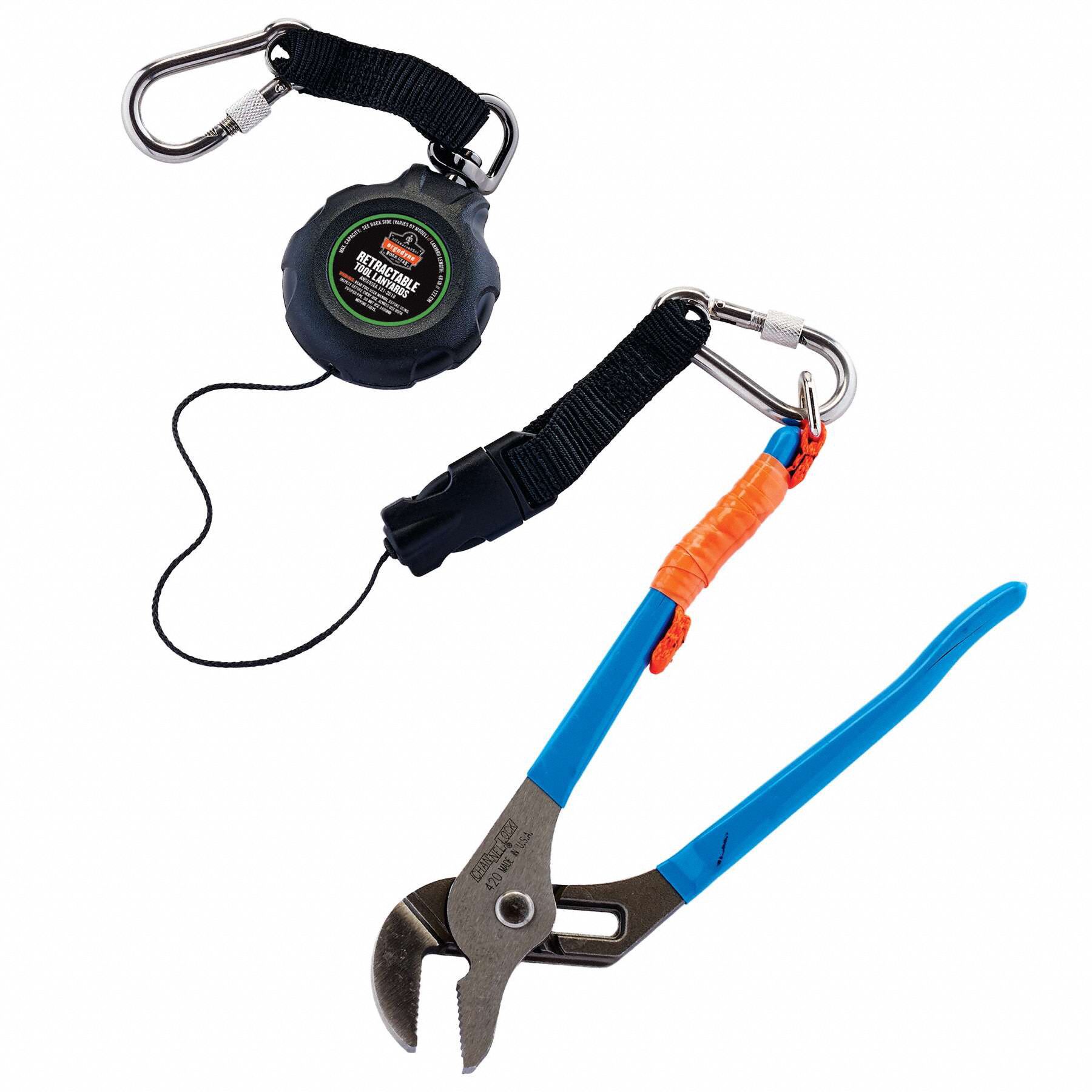 ERGODYNE Retractable Tool Lanyard, Retractable Tether Style, 1 lb ...