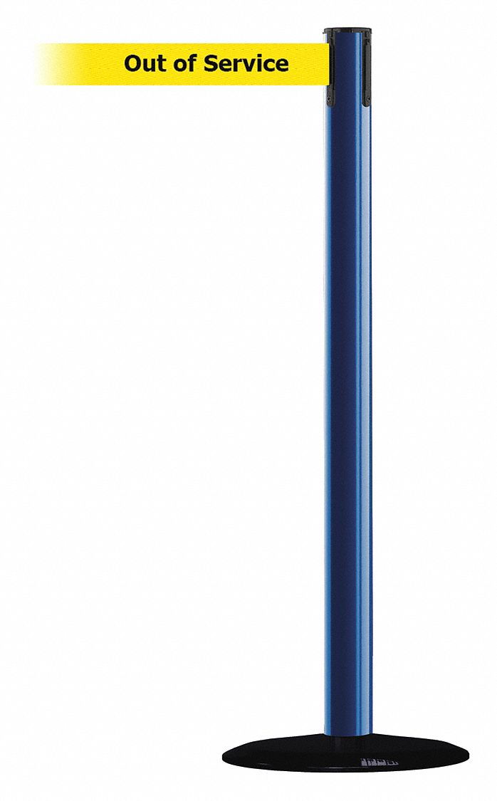 TENSABARRIER, Yellow, Out of Service, Barrier Post with Belt - 20YK05 ...