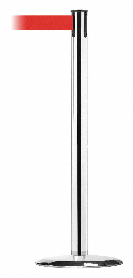 TENSABARRIER, Red, No Pattern, Barrier Post with Belt - 20YK61|889U-1P ...