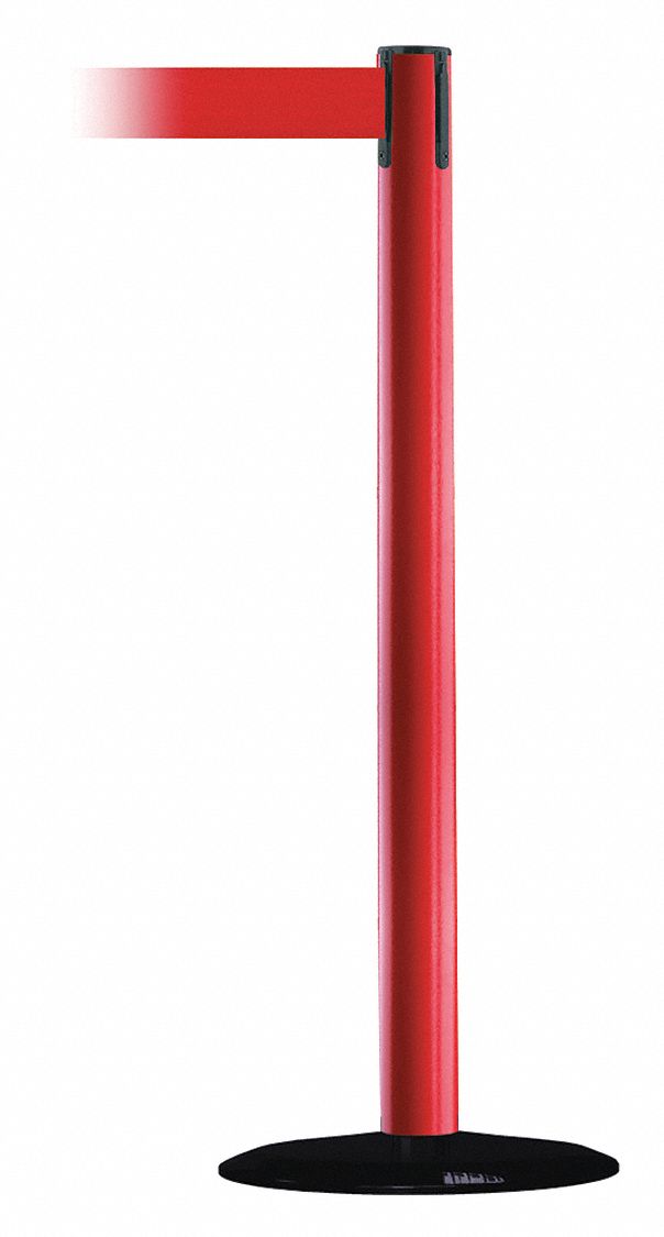 TENSABARRIER, Red, No Pattern, Barrier Post with Belt - 20YL75|889B-33 ...