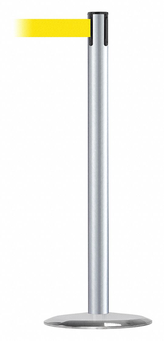 TENSABARRIER, Yellow, No Pattern, Barrier Post with Belt - 20YM27|889U ...