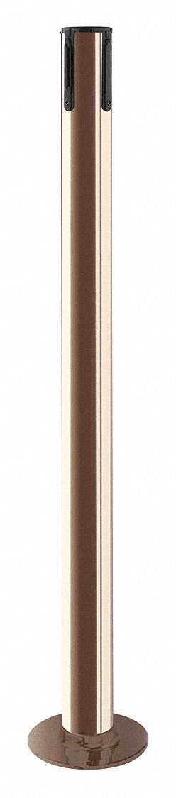 TENSABARRIER, 36 1/2 in Post Ht, Stainless Steel, Single Belt Receiver ...