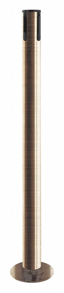 TENSABARRIER, 36 1/2 in Post Ht, Stainless Steel, Single Belt Receiver ...