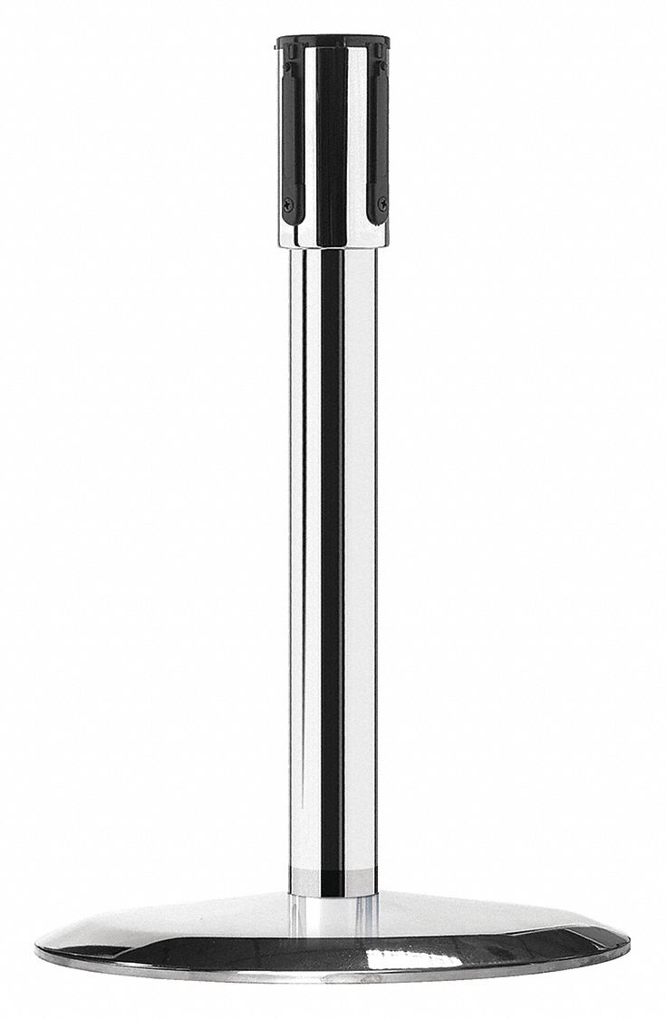 TENSABARRIER, 18 in Post Ht, Steel, Single Belt Receiver Post - 20YM81 ...