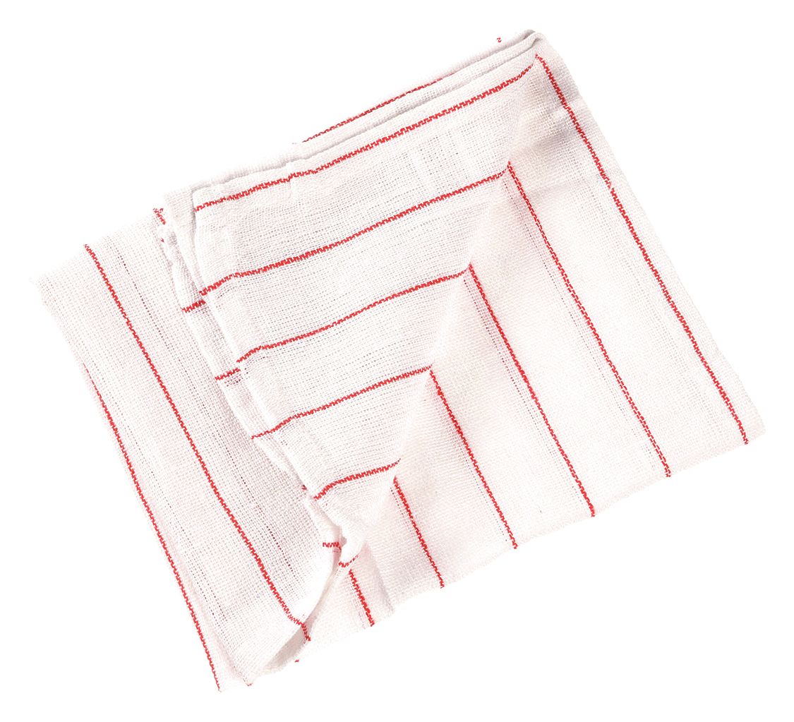 R & R TEXTILE, Red/White, Red Stripe, Glass Towel - 20YM88|31606 - Grainger