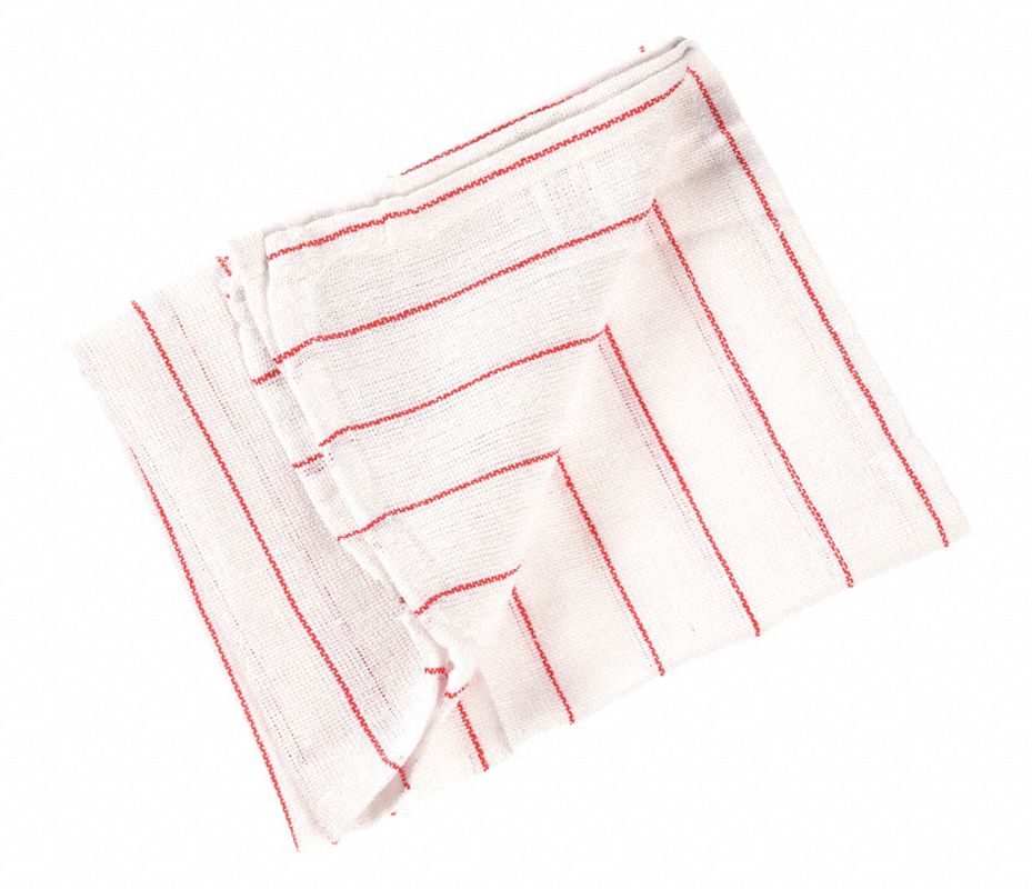 R & R TEXTILE Toalla,Blanco c/Franja Roja, PQ 12 - 20YM88 | 31606 ...