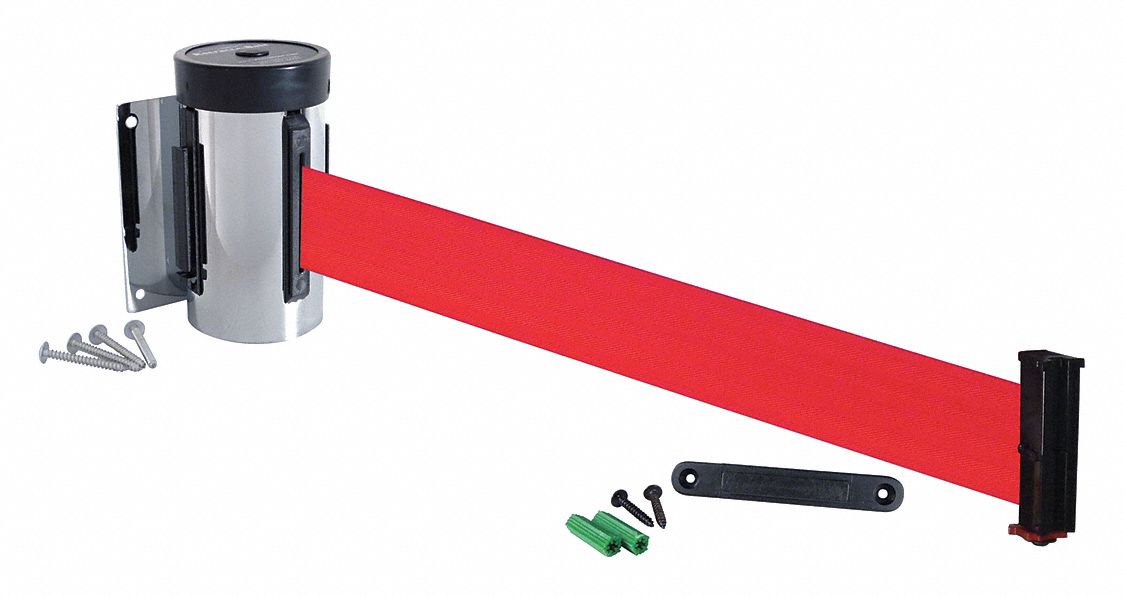 RETRACTA-BELT, Fixed Mounting Plate, 10 ft Belt Lg, Wall Mounted ...