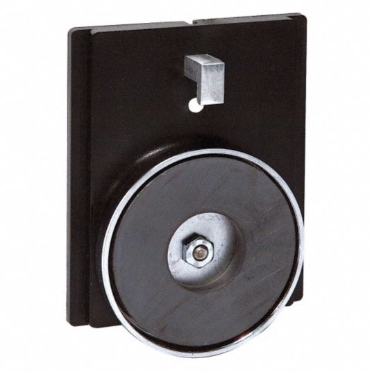 RETRACTA-BELT, Black, 4 in Overall Ht, Magnetic/Clip Mount Plate ...