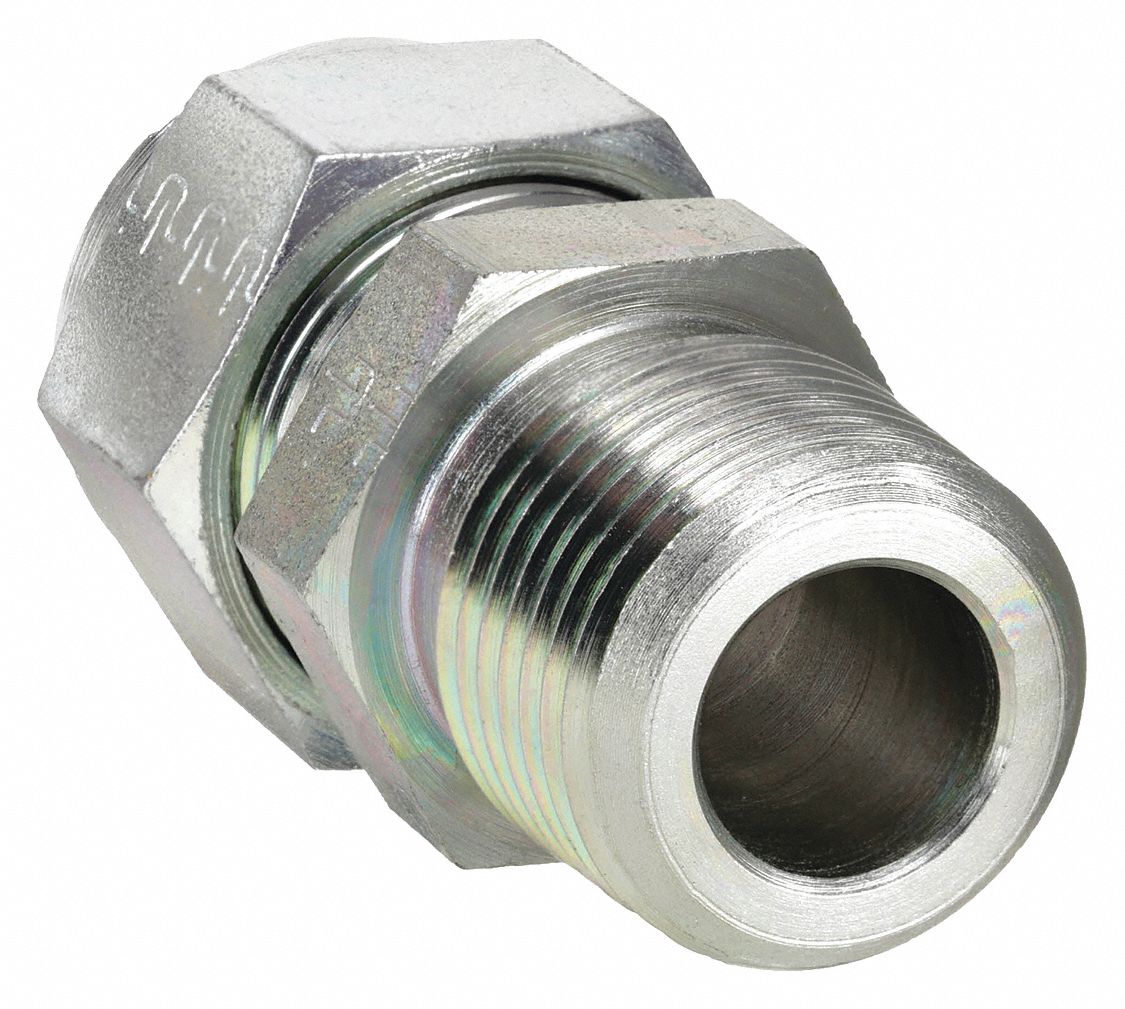 Straight Adapter, Compression x MNPT, Male Straight Connector - 20YX45 ...