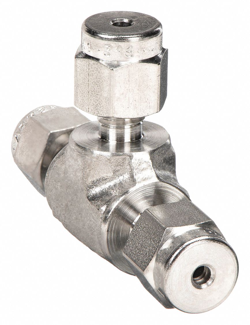 PARKER, 1/16 in OD x 1/16 in OD x 1/16 in OD Fitting Size, Stainless ...