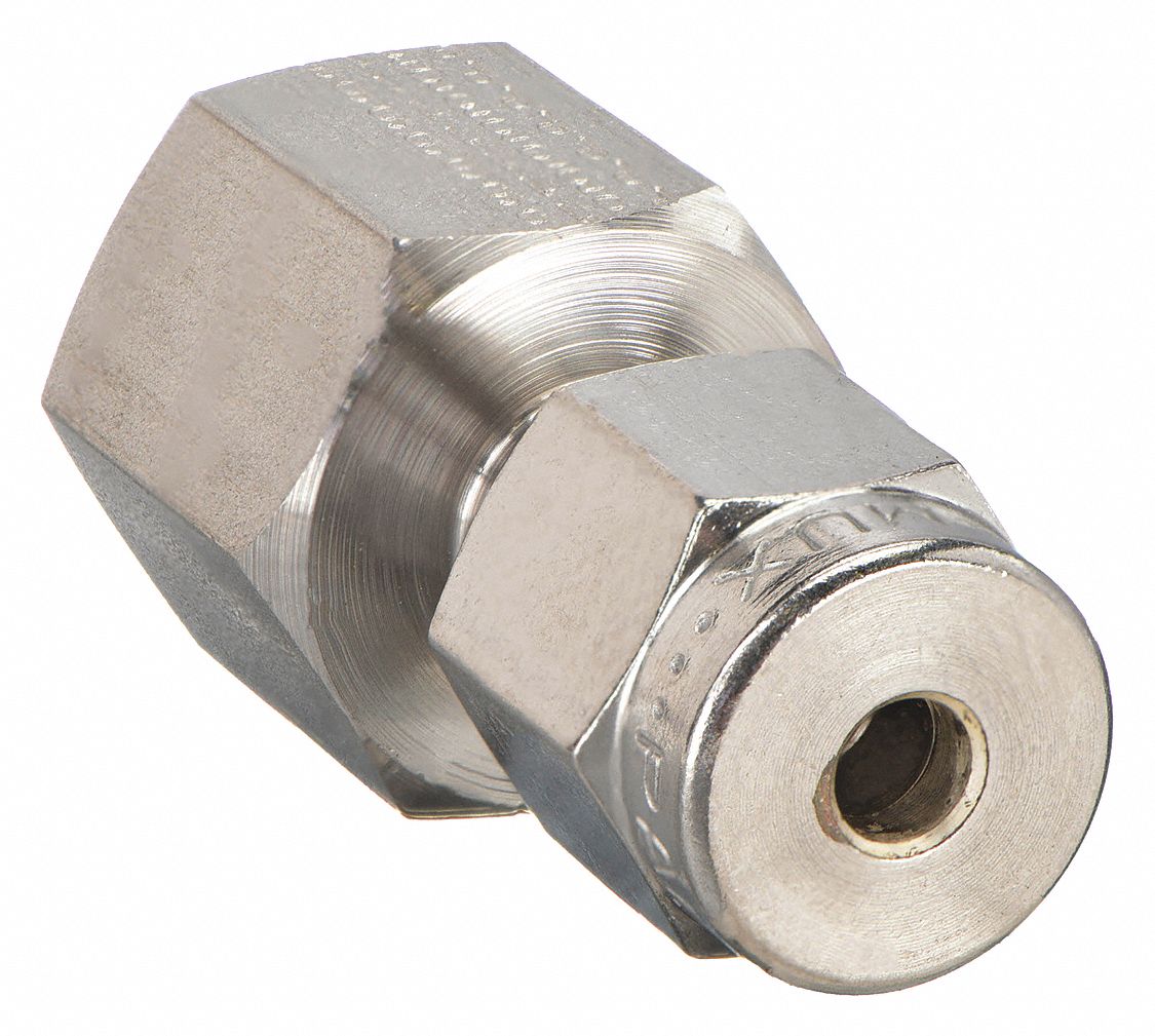 PARKER, 1/8 in OD x 1/16 in Pipe Fitting Size, Compression x FNPT ...