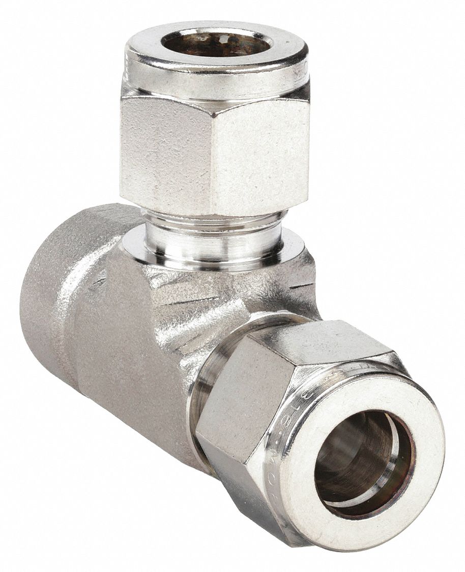 PARKER, 1/4 in OD 1/8 in Pipe x 1/4 in OD Fitting Size, Stainless Steel ...