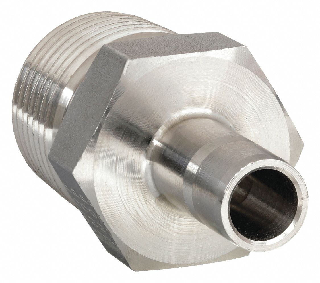 PARKER, 1/4 in OD 3/8 in Pipe Fitting Size, Compression x MNPT, Compression Fitting Adapter ...