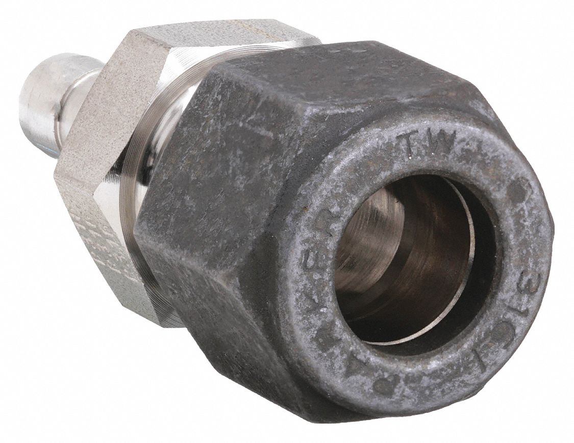 PARKER, 1/4 in OD x 3/8 in OD Fitting Size, Compression x Compression ...