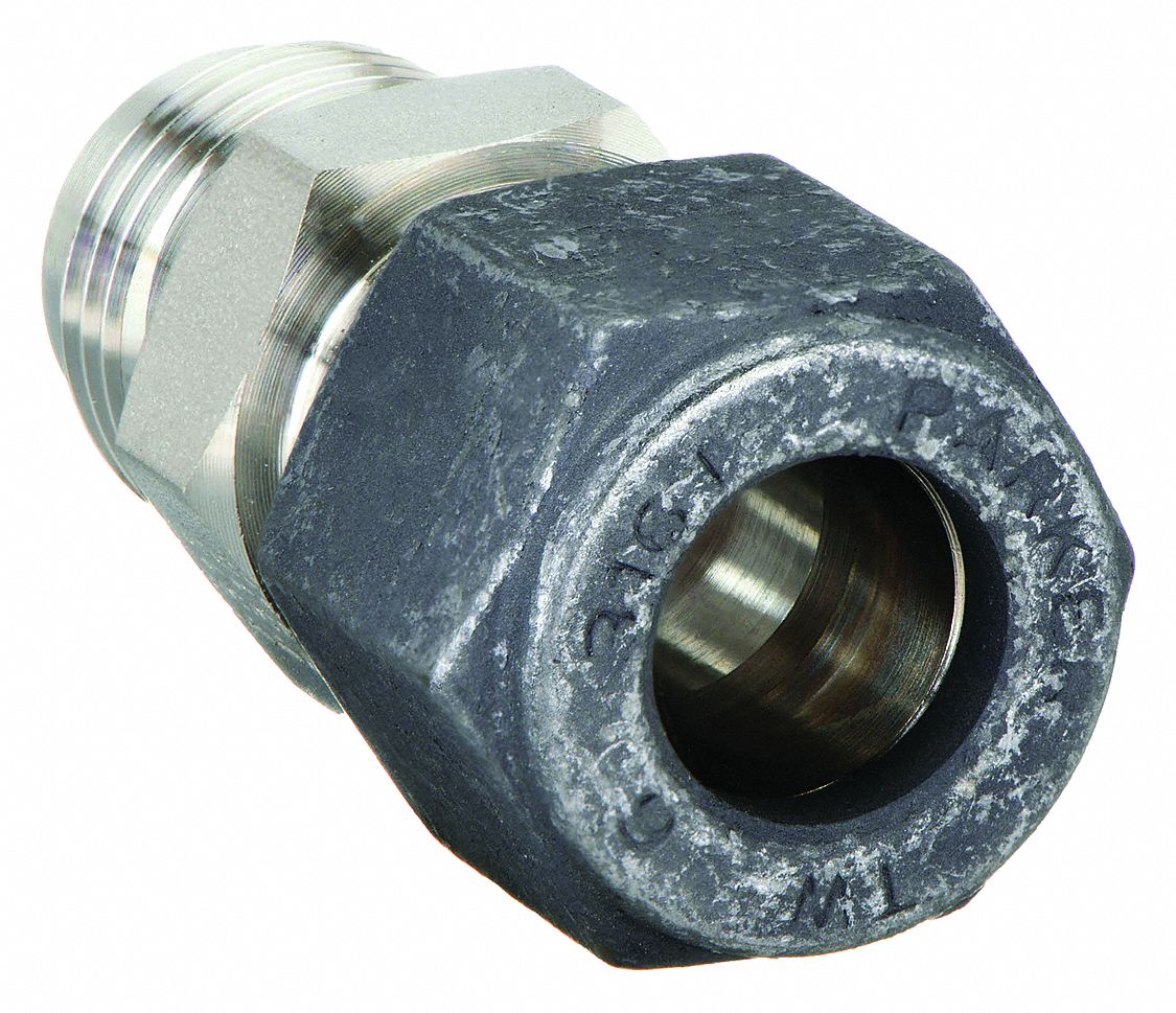 PARKER, 3/8 in OD x 3/8 in OD Fitting Size, Flared x Compression ...