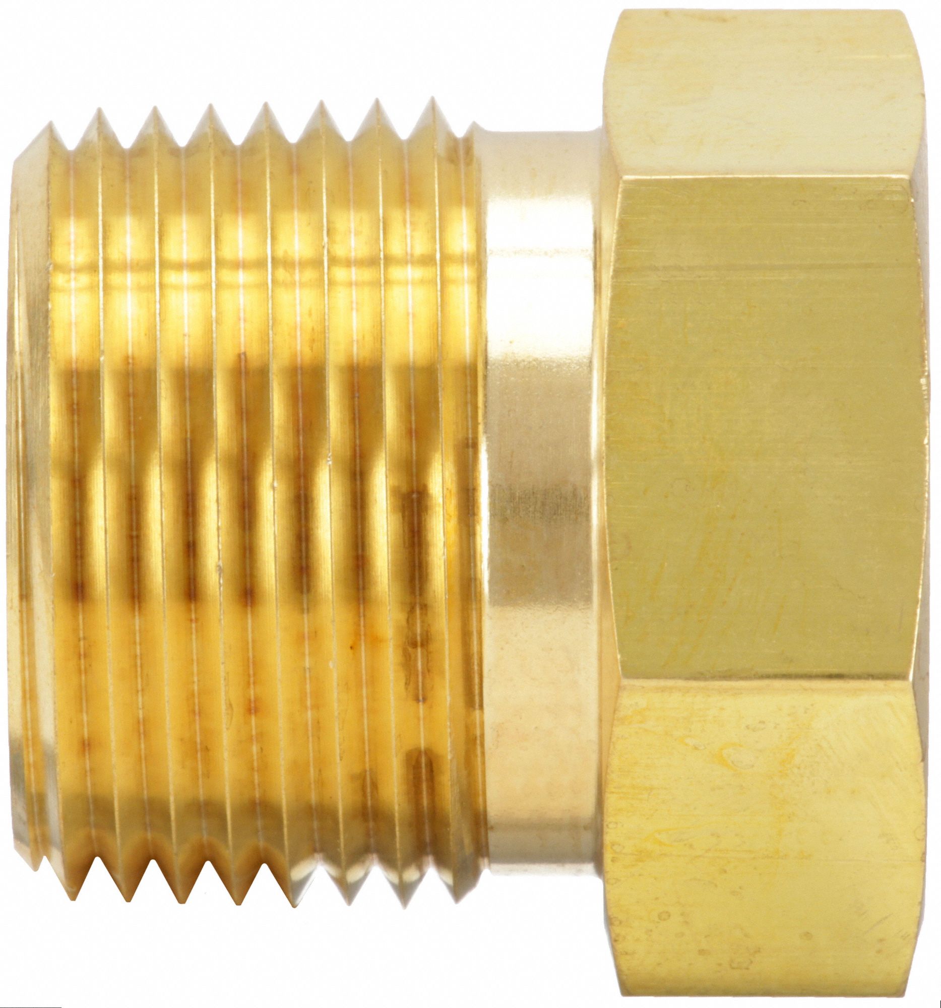 PARKER Reducing Bushing: Brass, 3/4 in x 1/2 in Fitting Pipe Size, Male ...
