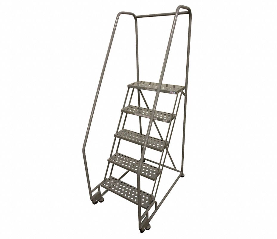 COTTERMAN Escalera con Ruedas, Escalera con Ruedas, 53", 28", 59°, Gris ...