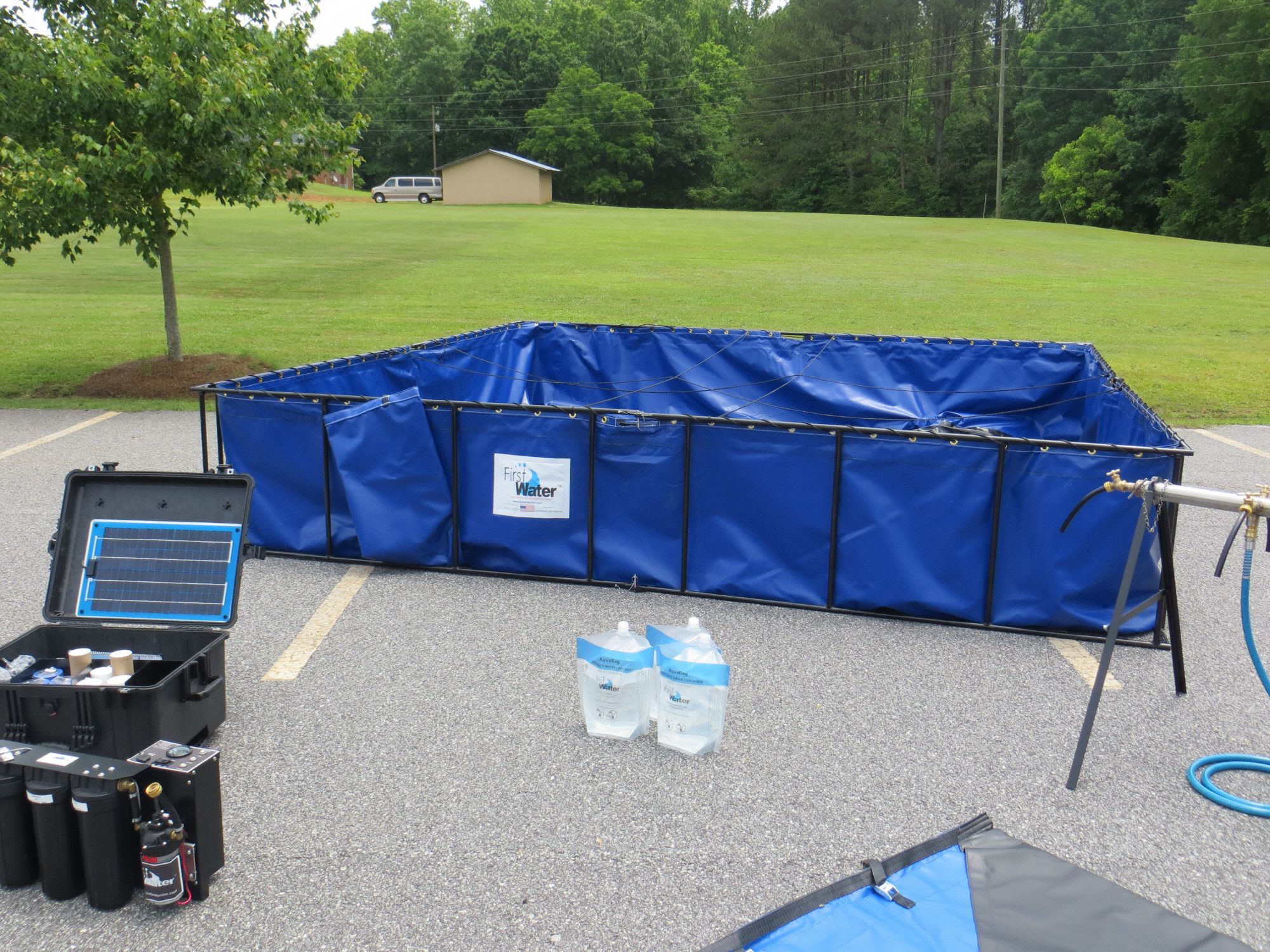 FIRST WATER Open Top Water Containment Tank: 3,000 gal Capacity, 22 oz ...