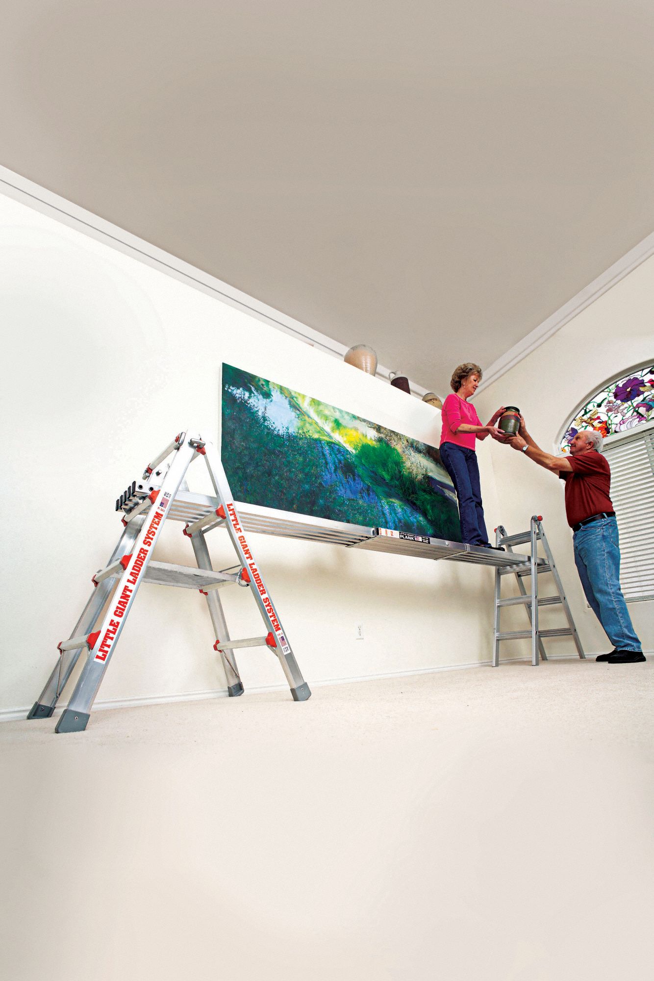 LITTLE GIANT 250 lb Load Capacity Aluminum Extension Plank, 4 inH x 12 ...