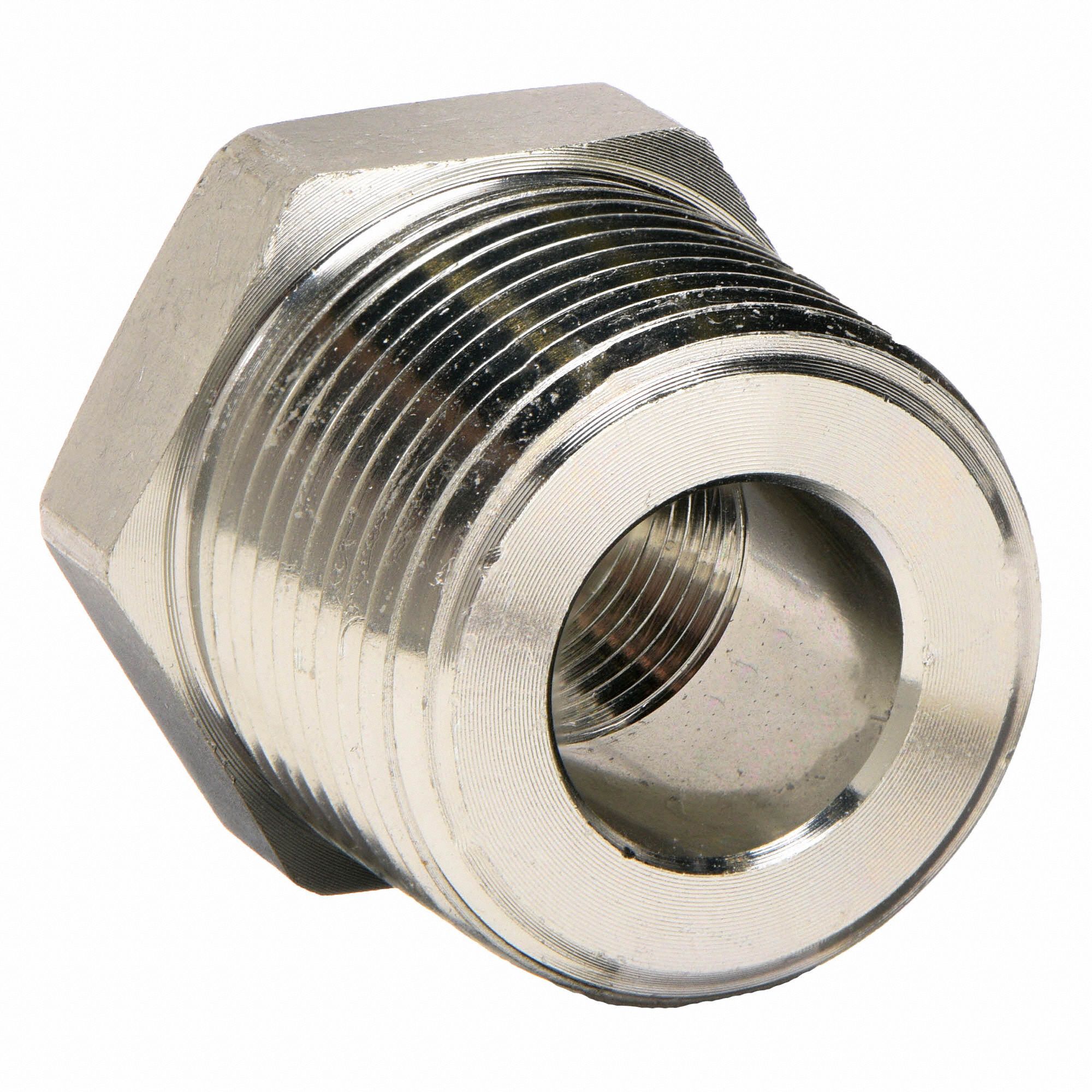 PARKER Reducing Bushing: Carbon Steel, 3/4 in x 1/2 in Pipe Size, Male ...