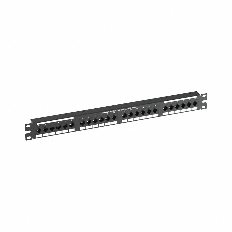PANDUIT, 1 Rack Units, 24 Ports, Patch Panel - 880FT3|NK6XPPG24Y - Grainger