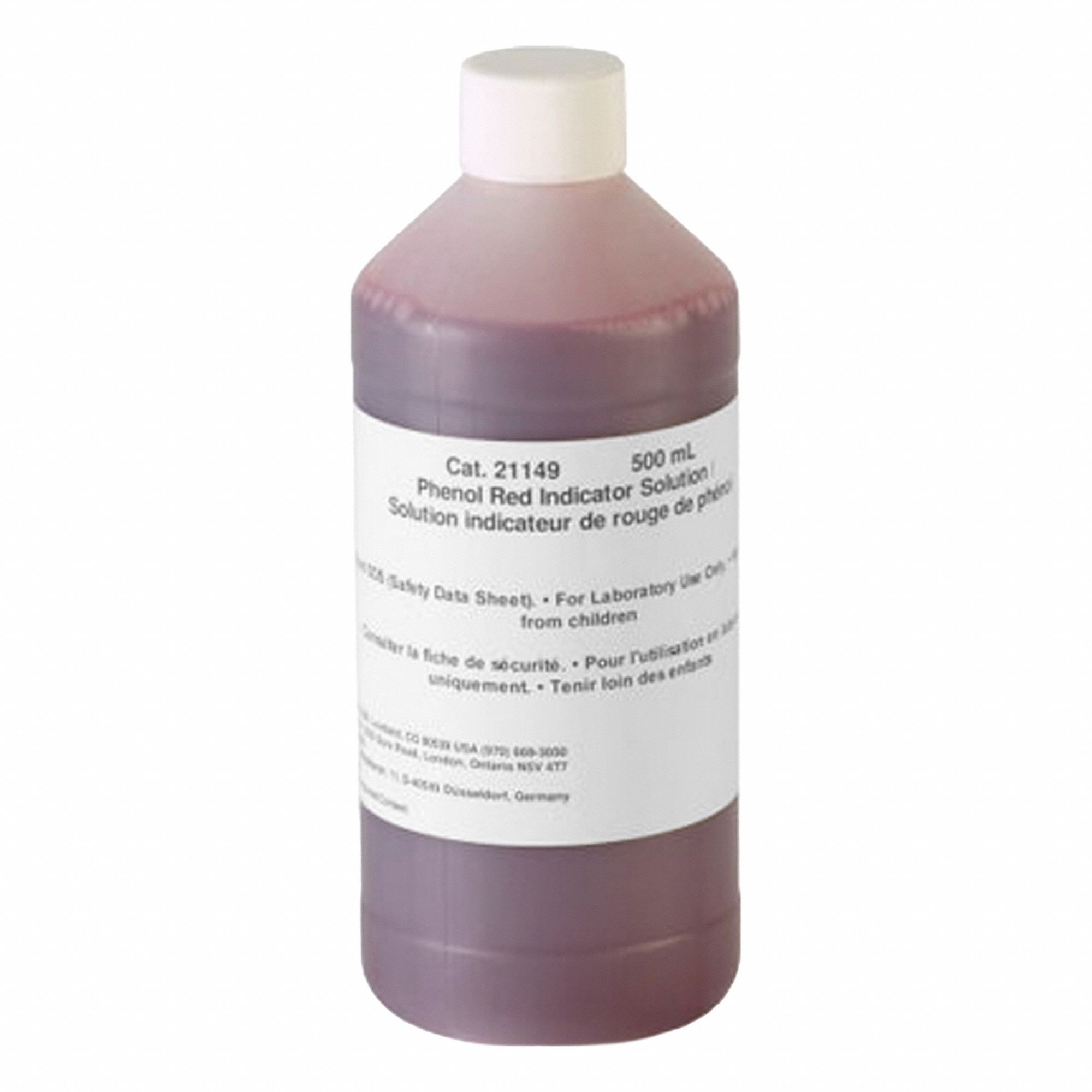 HACH, 500 mL Volume, Liquid, Phenol Red Indicator Solution - 897WU3 ...