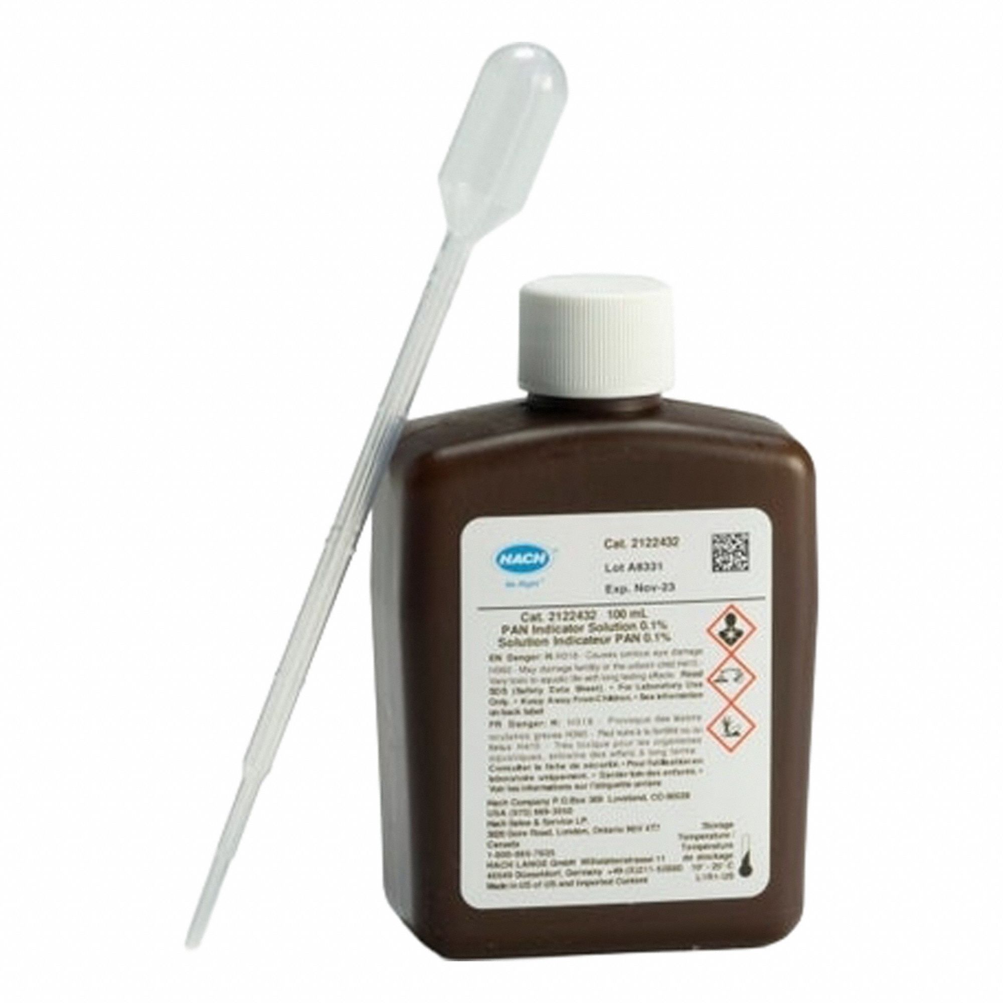 HACH, 100 mL Volume, Liquid, Pan Indicator Solution - 897Y22|2122432 ...