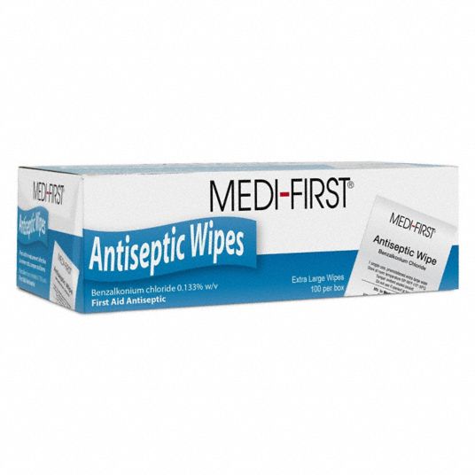 MEDI-FIRST, Wipes, Benzalkonium Chloride, Topical Antiseptic Wipes ...