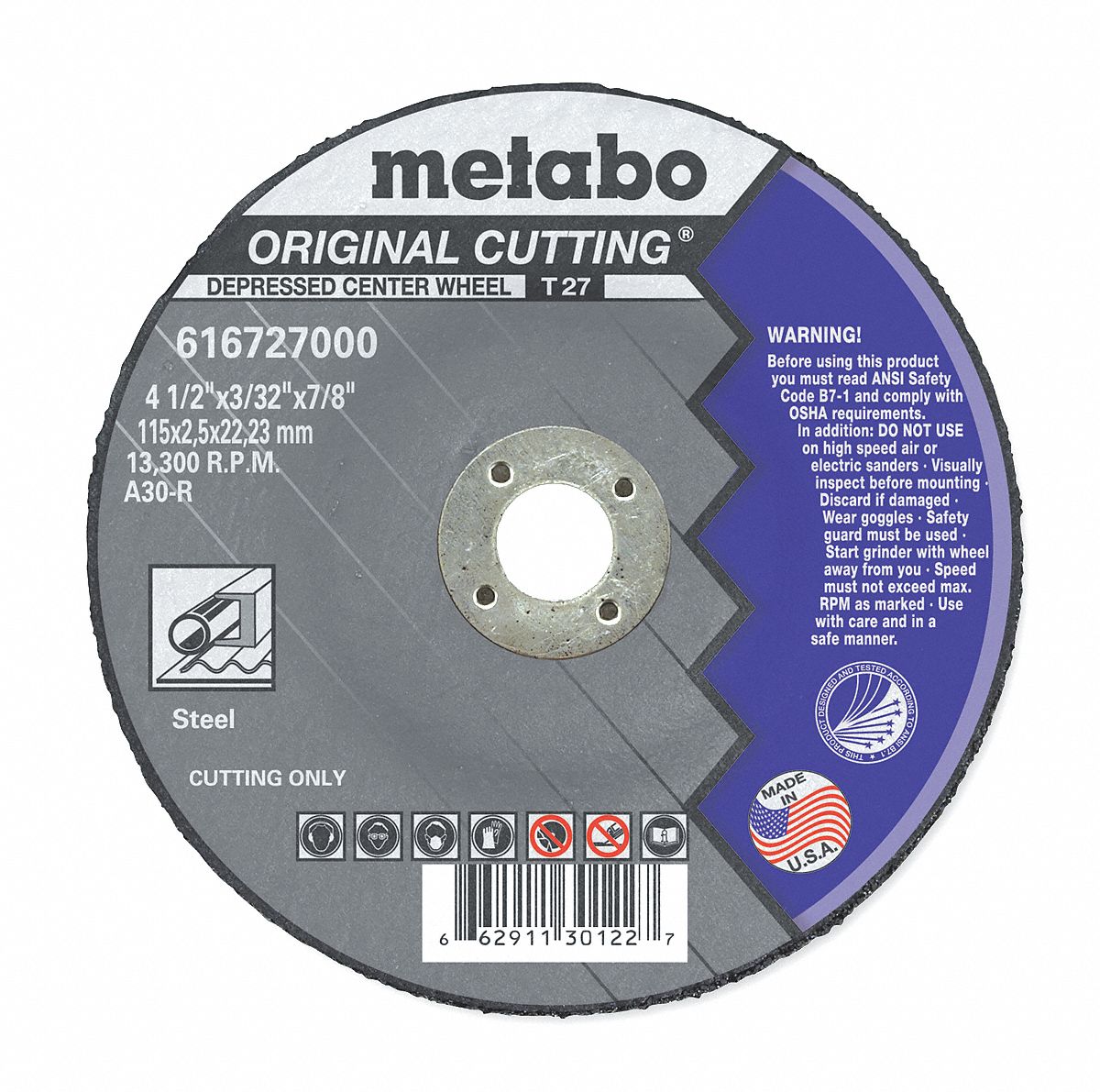 METABO, Abrasive Cut-Off Wheel - 215X06|US616727000 - Grainger