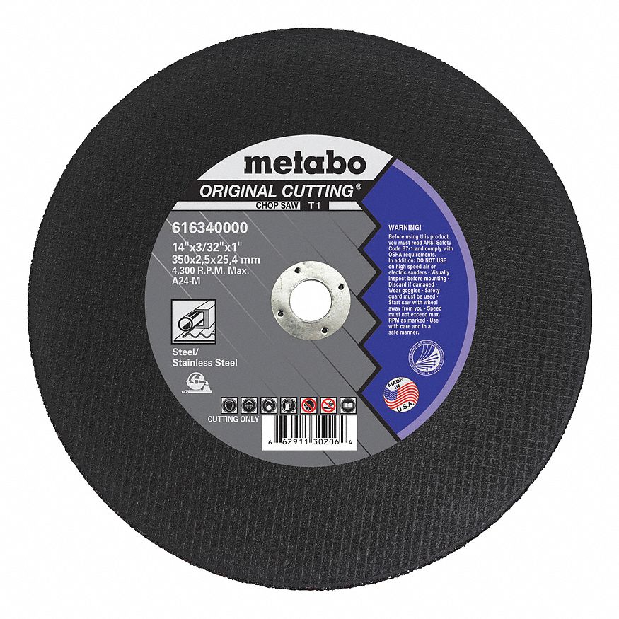 METABO, Abrasive Cut-Off Wheel - 215X42|616146000 - Grainger