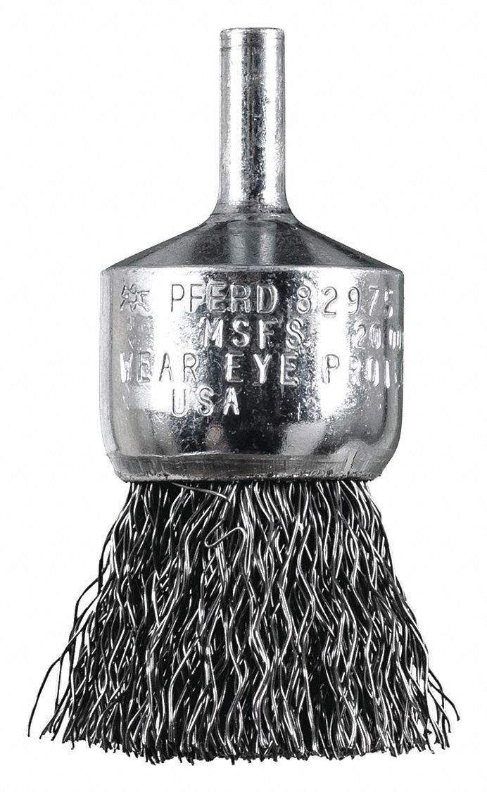 PFERD, Crimped Wire End Brush,.014 CS Wire,1" - 215Y75|82975 - Grainger