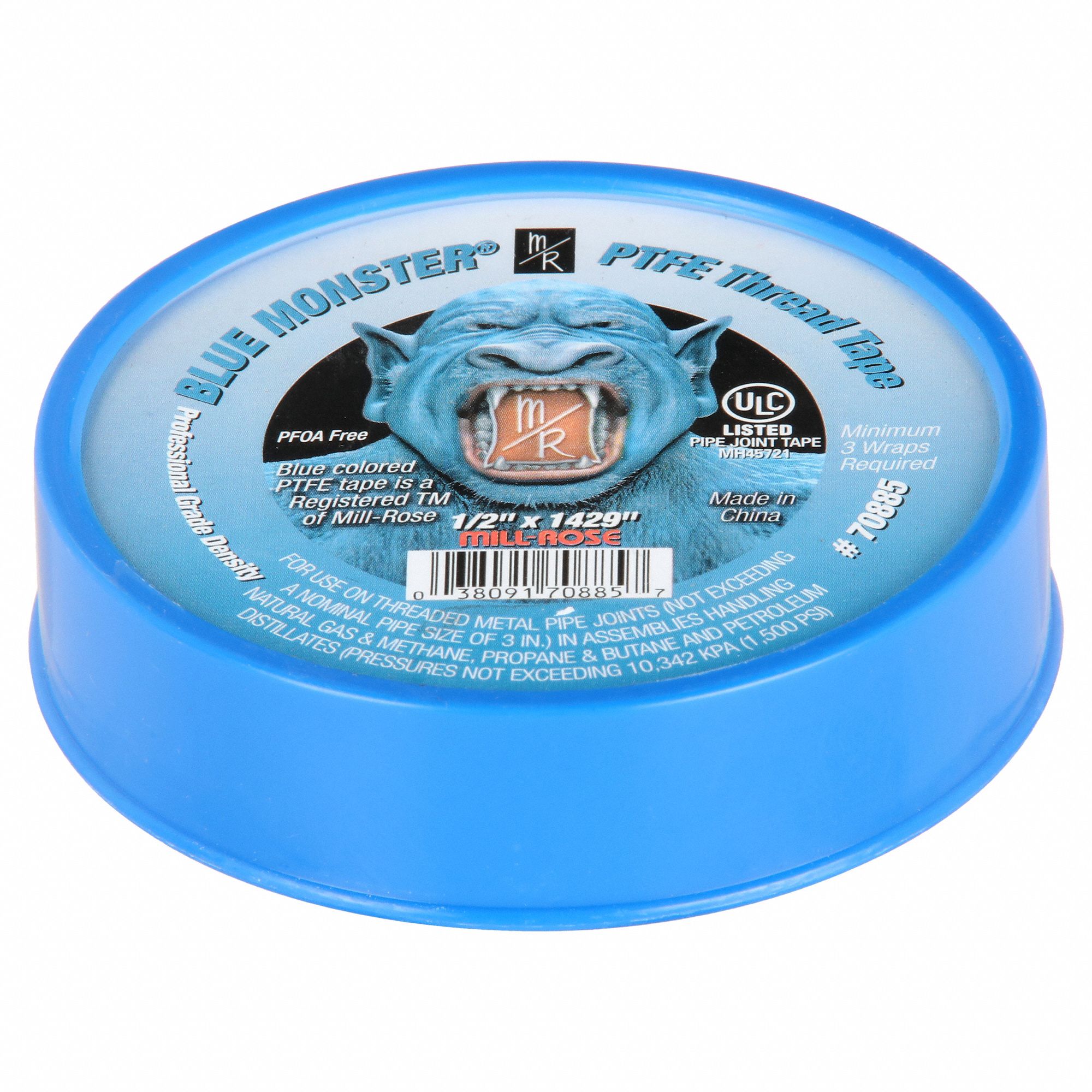 BLUE MONSTER, Med Density, 1/2 in x 119 ft, Thread Sealant Tape ...