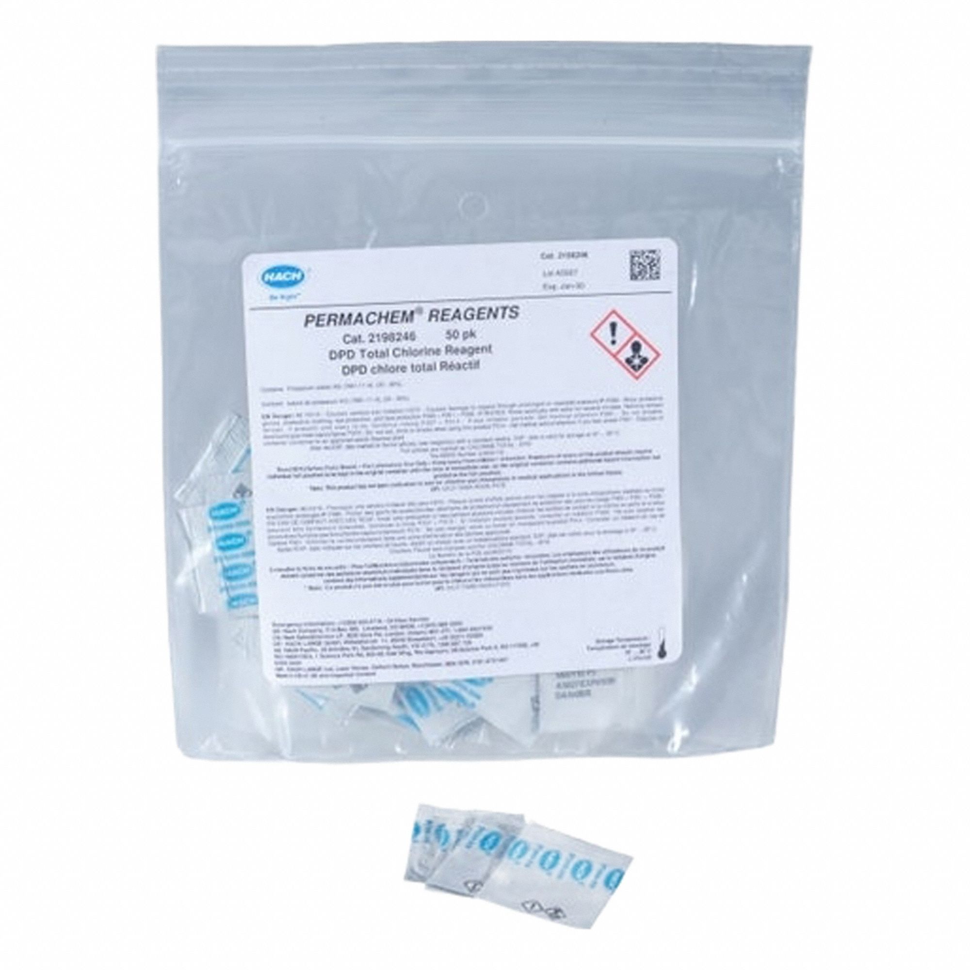 HACH, 5 mL Volume, Upto 2.5 mg/L, DPD Total Chlorine Reagent Powder ...