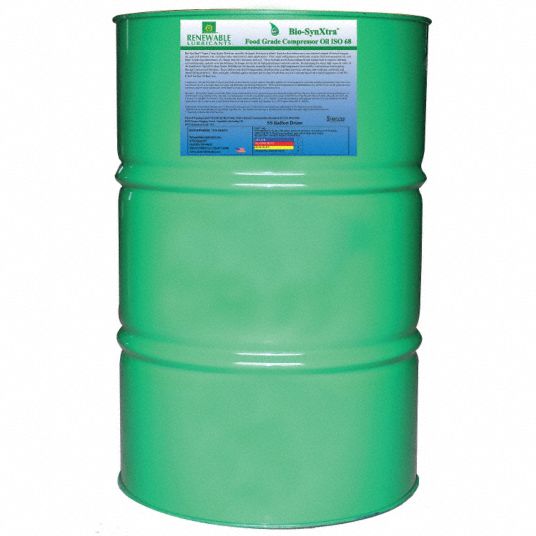 RENEWABLE LUBRICANTS, 55 gal, Drum, Compressor Oil - 21A499|87956 ...