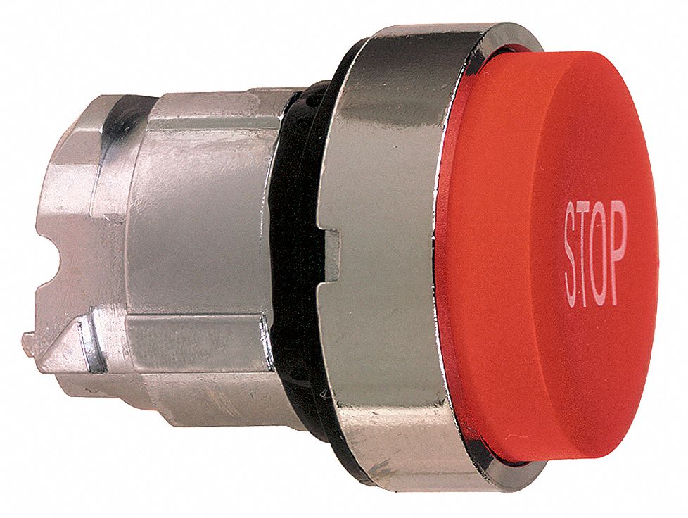 SCHNEIDER ELECTRIC, Red, 22 mm Mounting Size, Extended Push Button ...