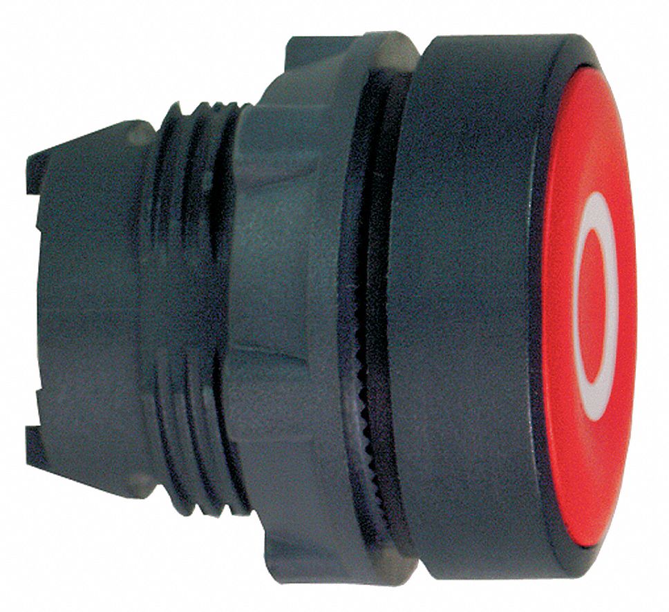 SCHNEIDER ELECTRIC Push Button Operator, Plastic, Momentary Push, Red ...
