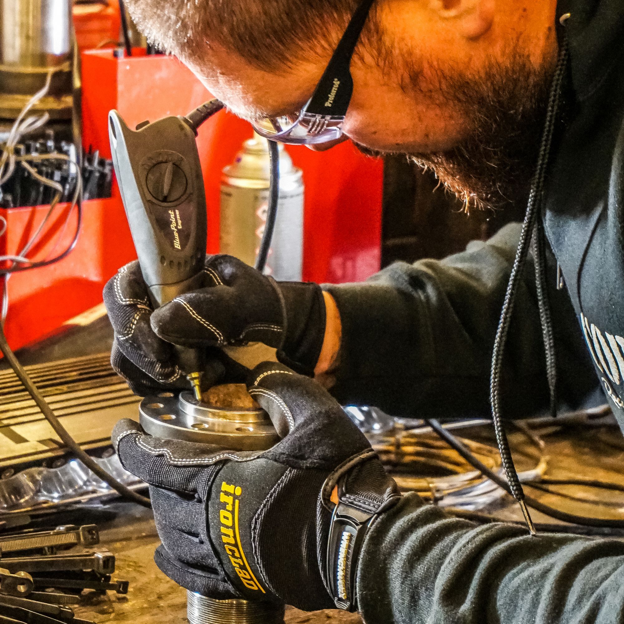 IRONCLAD Mechanics Gloves: L ( 9 ), Mechanics Glove, Full Finger ...