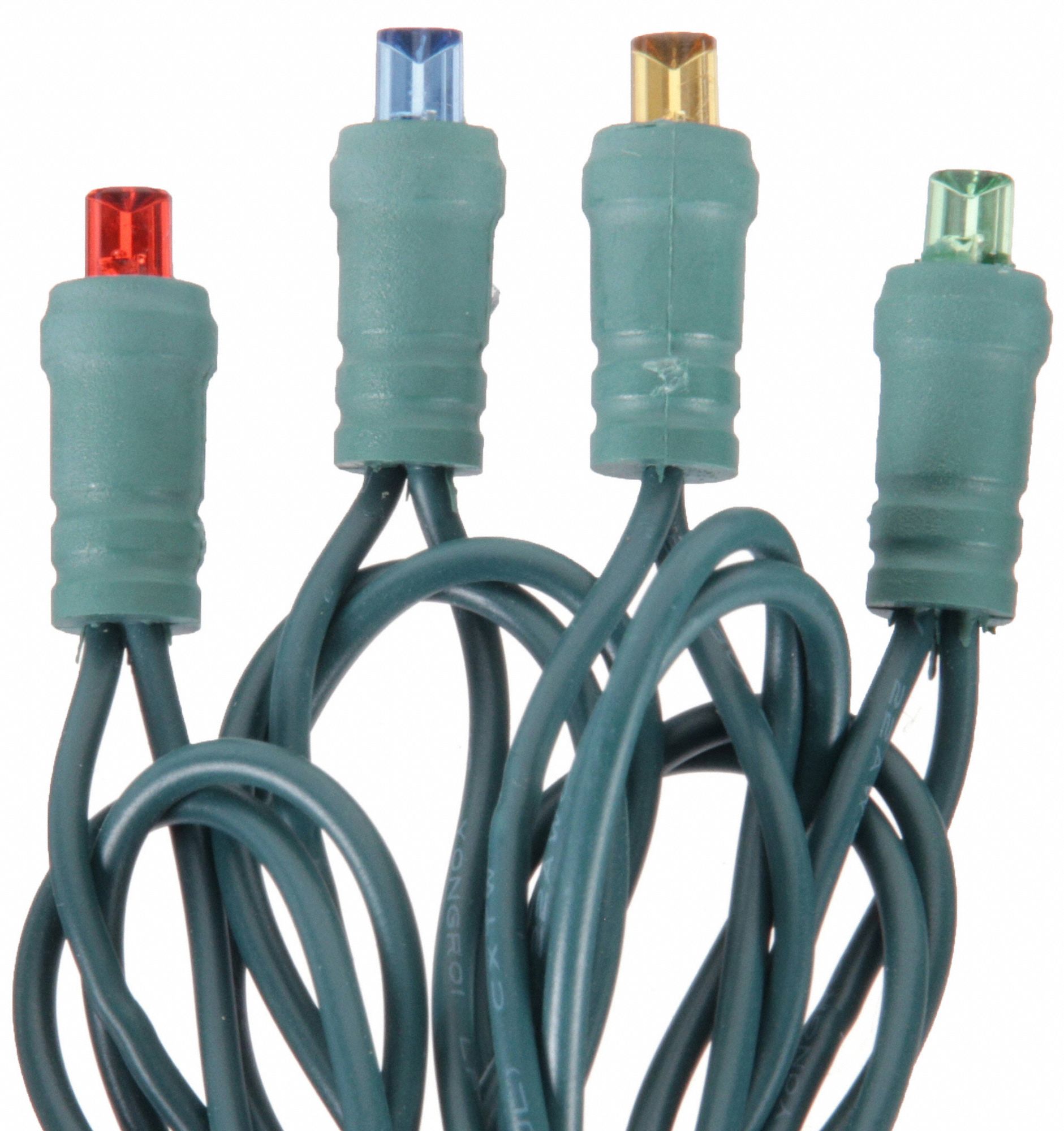 Bottom Button Shape, 25 ft Lg, LED Holiday String Lights - 21AP65 ...