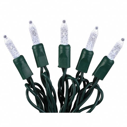 PC Bullet Shape, 25 ft Lg, LED Holiday String Lights - 21AP72|21AP72 ...