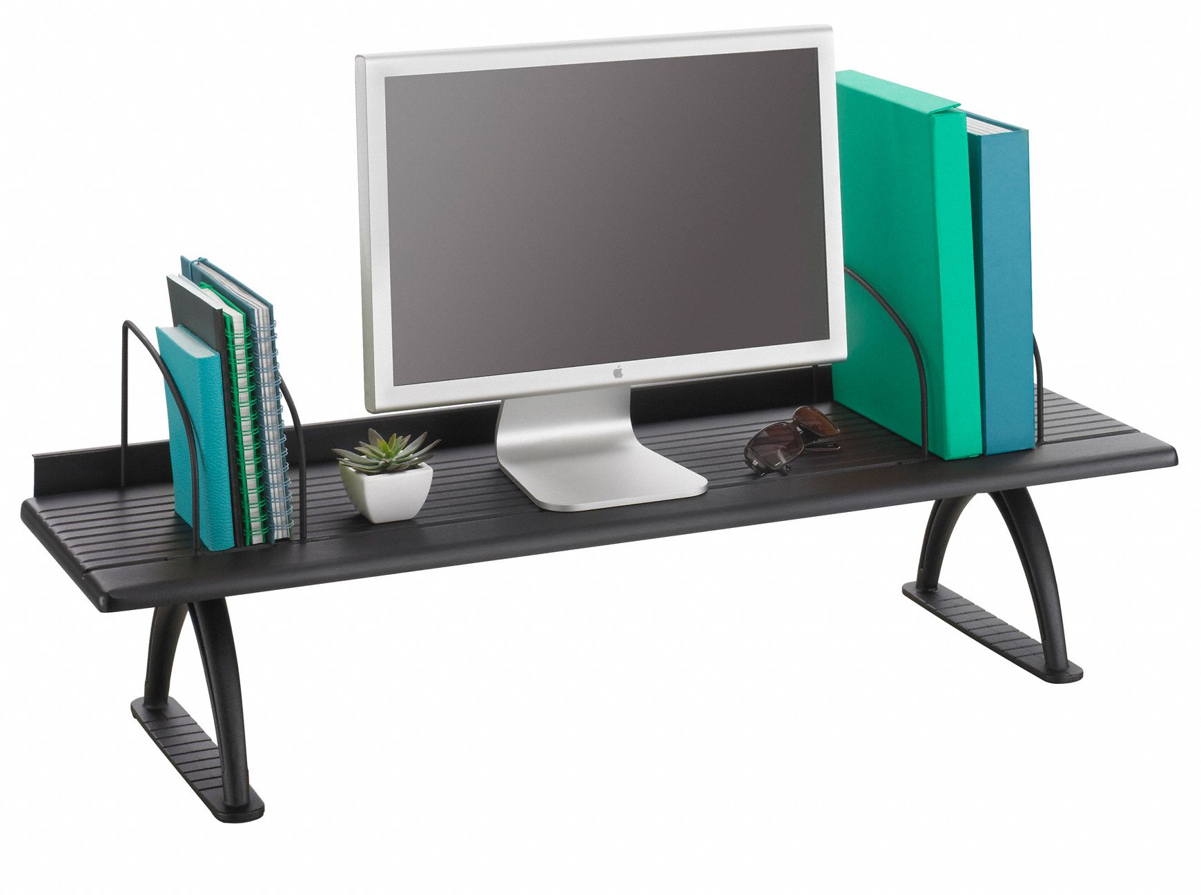 SAFCO Desk Riser, Black, 42 In - 21D143|3603BL - Grainger