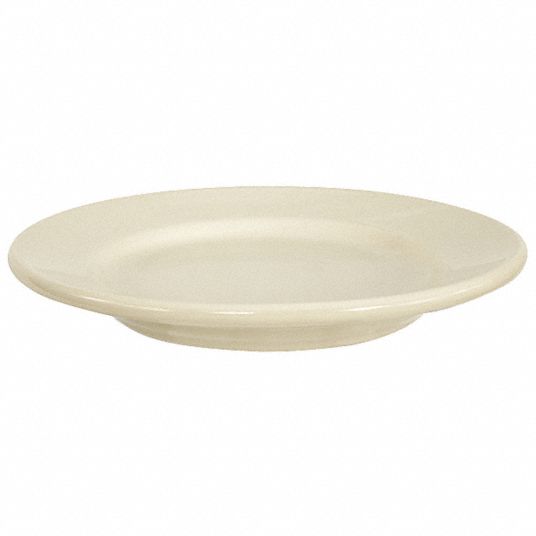 Bread Plate,5-1/2 In.,Bone White,PK36 - Grainger