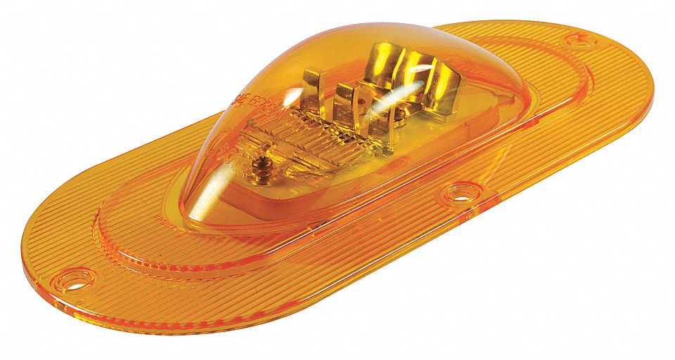 GROTE LED SIDE TURN/MARKER LAMP, OVAL, FLANGE, 13.5 V, AMBER, 7.85 X 3. ...