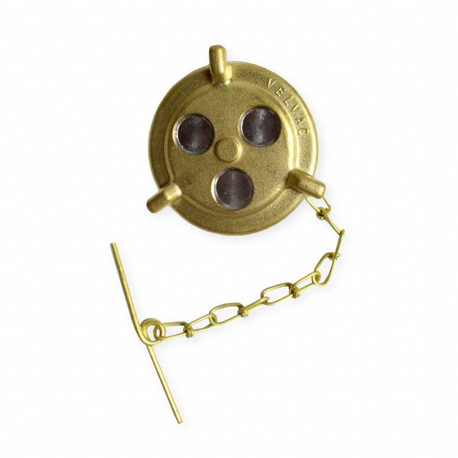 VELVAC Fuel Cap: Threaded with Chain and Cross Bar, 2 5/16 in Neck Dia ...