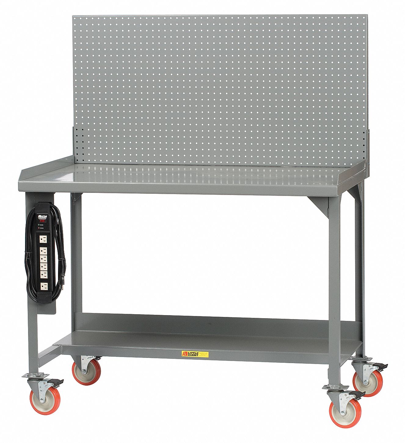 Workbench with Panel, Steel, 28 3/4 in Depth, 36 in Height, 72 in Width ...