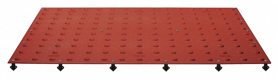 TUFTILE, Proprietary UV Resistant Thermo-Polymer, Red, ADA Warning Pad ...